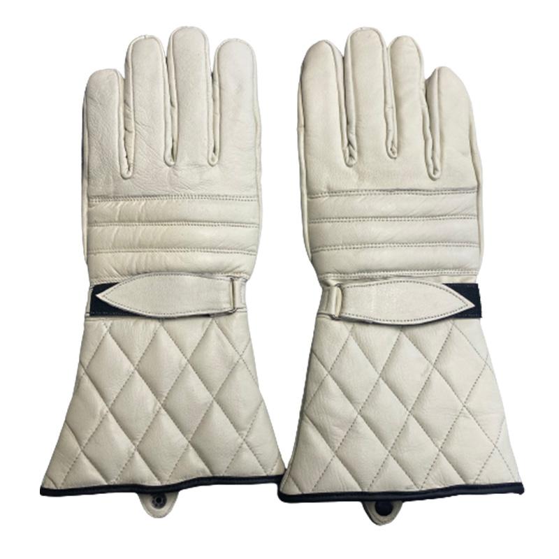 HEAVY 【送料無料】タッチパネル対応 山羊革 透湿防水ガントレット ニューアイボリー（冬用）シンサレート ダイヤステッチ ゴートスキン HGG-08W-IV2 : モトブルーズ神戸 ...