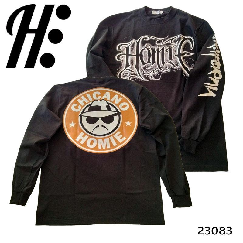 HOMIE ロンT ブラック 長袖Tシャツ 3L ホーミーケイ チカーノ 7.5オンス Made in USA 23083 Long-Tee ...