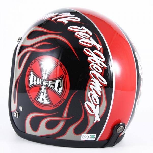【72JAM HELMET】ジャムテック 72JAM ジェット ヘルメット ROCK＆ROLL(ブラックグロス)｜FREEサイズ(57〜60cm未満) ＜JJ-06G＞ : モトブルーズ神戸 ...