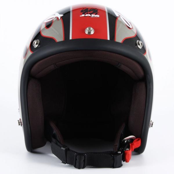 【72JAM HELMET】ジャムテック 72JAM ジェット ヘルメット ROCK＆ROLL(ブラックグロス)｜FREEサイズ(57〜60cm未満) ＜JJ-06G＞ : モトブルーズ神戸 ...