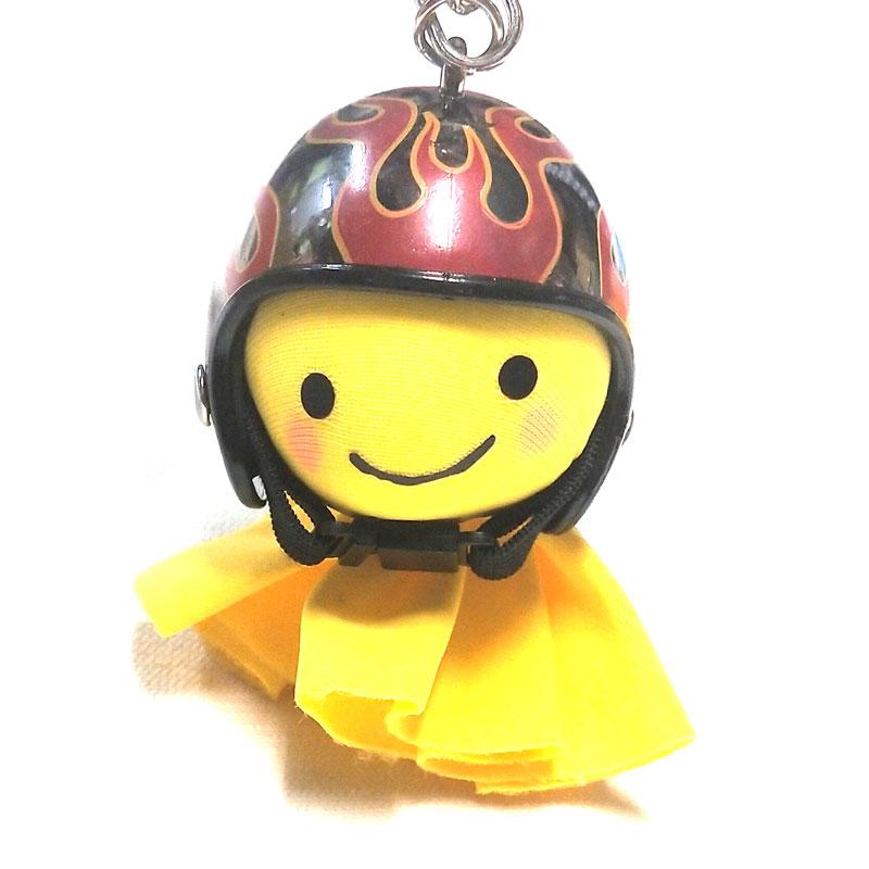 てるぼう＆ヘルメットキーホルダーセット『フレイム メタリックシルバー』 雨 梅雨 てるてる坊主 [TKC-14] : モトブルーズ神戸 - 通販 - Yahoo!ショッピング