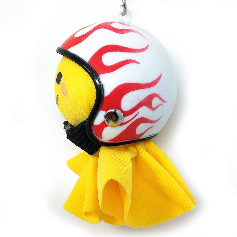 てるぼう＆ヘルメットキーホルダーセット『フレイム ホワイト』 雨 梅雨 てるてる坊主 [TKC-16] : モトブルーズ神戸 - 通販 - Yahoo!ショッピング