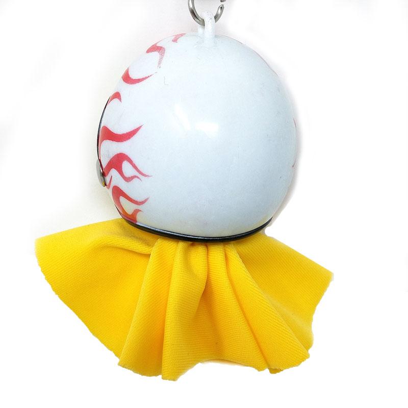 てるぼう＆ヘルメットキーホルダーセット『フレイム ホワイト』 雨 梅雨 てるてる坊主 [TKC-16] : モトブルーズ神戸 - 通販 - Yahoo!ショッピング