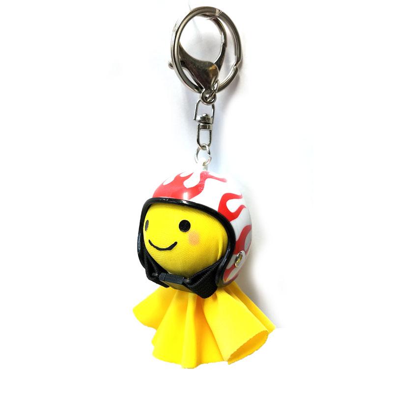 てるぼう＆ヘルメットキーホルダーセット『フレイム ホワイト』 雨 梅雨 てるてる坊主 [TKC-16] : モトブルーズ神戸 - 通販 - Yahoo!ショッピング