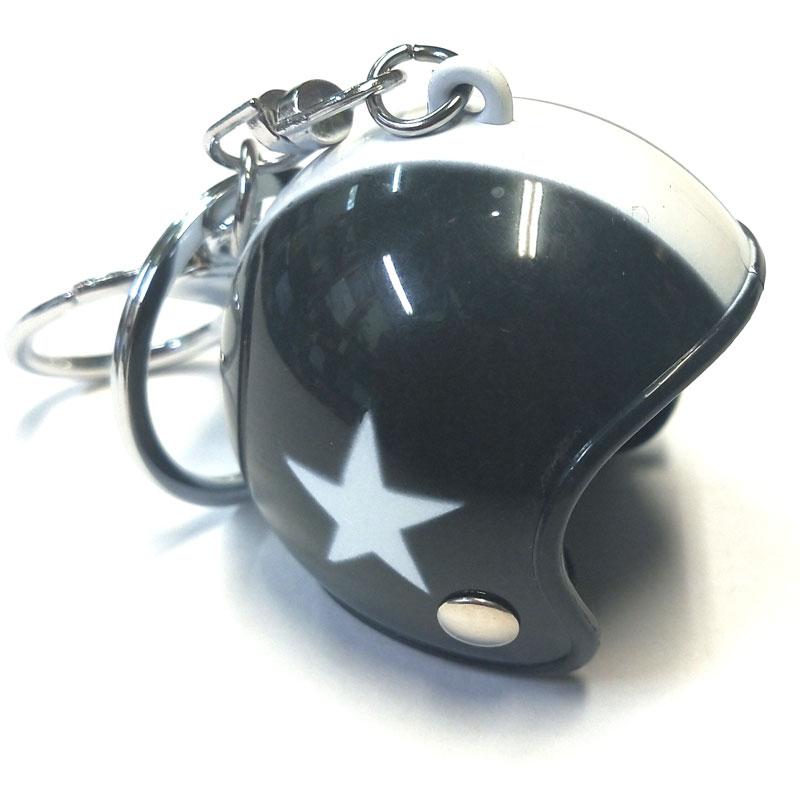 てるぼう＆ヘルメットキーホルダーセット『スター ブラック』雨 梅雨 てるてる坊主 [TKC-29] : モトブルーズ神戸 - 通販 - Yahoo!ショッピング