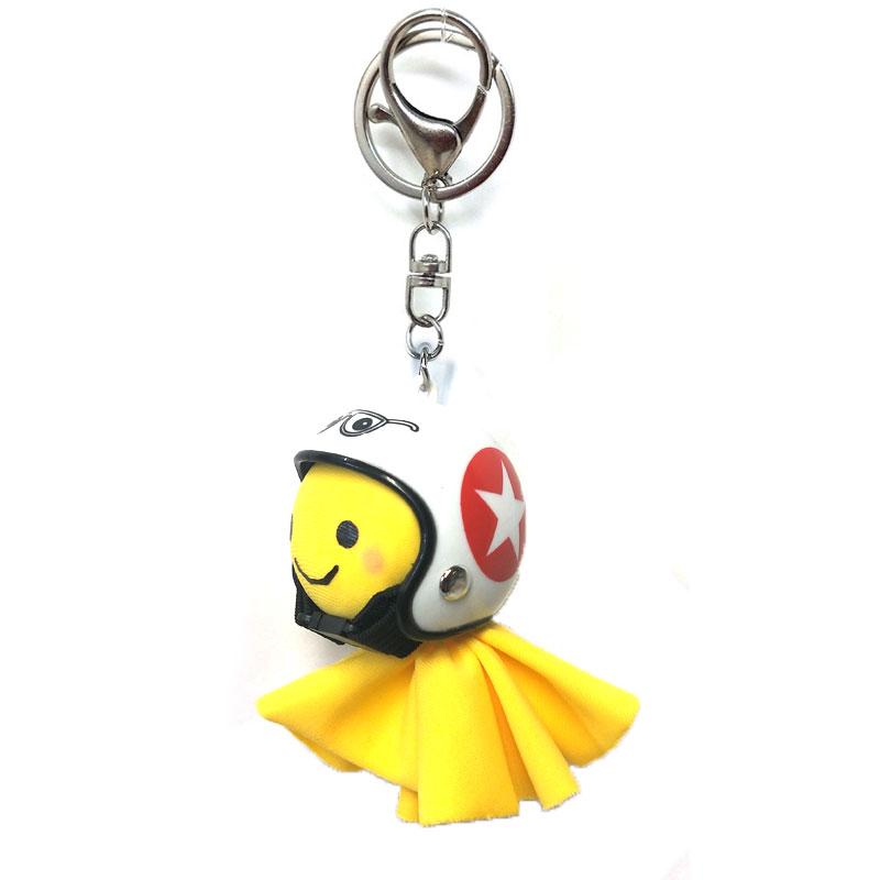 てるぼう＆ヘルメットキーホルダーセット『ホワイトスター』雨 梅雨 てるてる坊主 [TKC-36] : モトブルーズ神戸 - 通販 - Yahoo!ショッピング