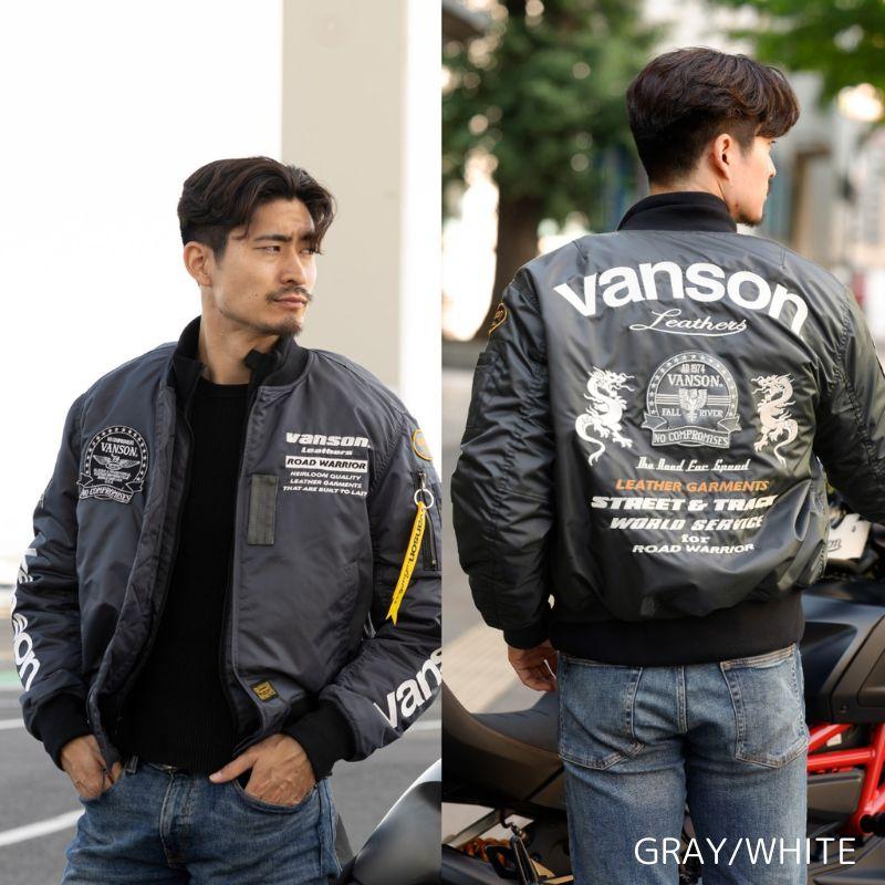 VANSON / バンソン MA-1 ジャケット TVS2408W 4カラー trooper : モトブルーズ神戸 - 通販 - Yahoo!ショッピング