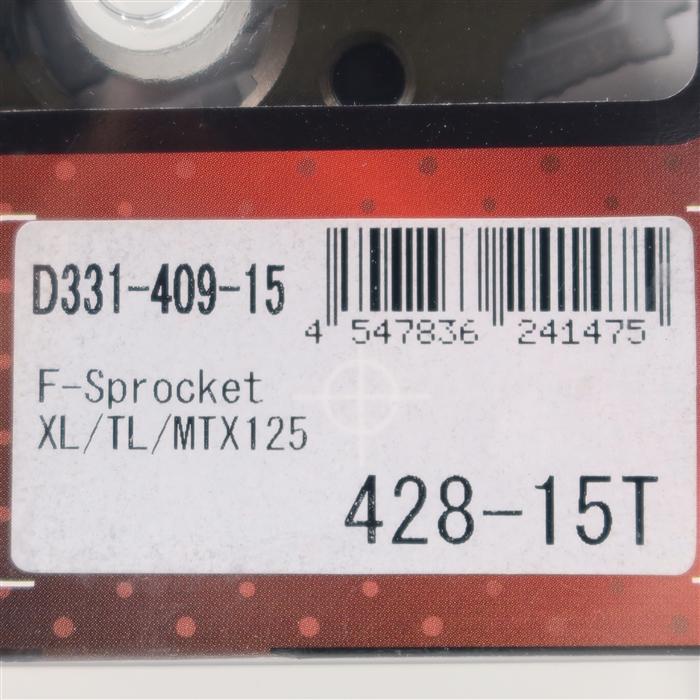 展示品 MTX125R NX125 SL125 TL125 XL125 DRC DURAスプロケット フロント 428サイズ 15丁(D331-409-15) : モトボックス - 通販 ...