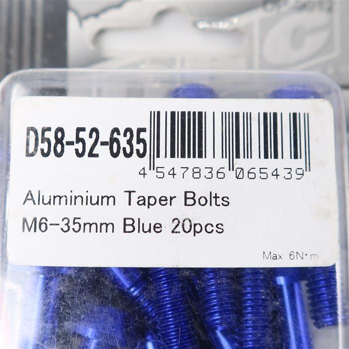 展示品 DRC M6 35mm 20個入り アルミ テーパーボルト ブルー(D58-52-635) : モトボックス - 通販 - Yahoo!ショッピング