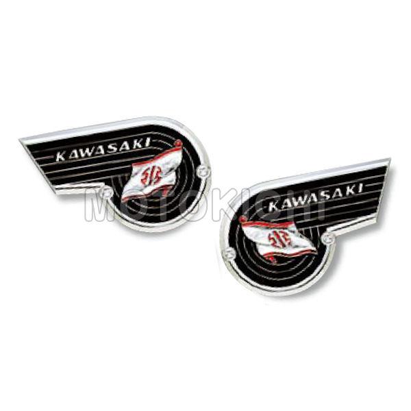 カワサキ（Kawasaki） (在庫あり) KAWASAKI純正 J2012-0009A タンクエンブレム リバーマーク 2 個セット ...