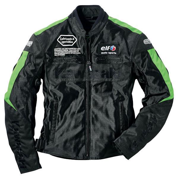 カワサキ Kawasaki純正 カワサキ×elf ライディングメッシュジャケット ブラック/グリーン M~4Lサイズ J8001-2904 J8001-2905 J8001-2906 ...