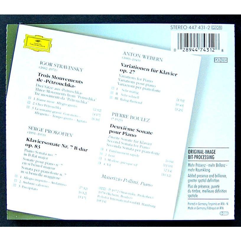 【中古】 MAURIZIO POLLINI マウリツィオ・ポリーニ ／ STRAVINSKY : TROIS. MOUVEMENTS DE ...