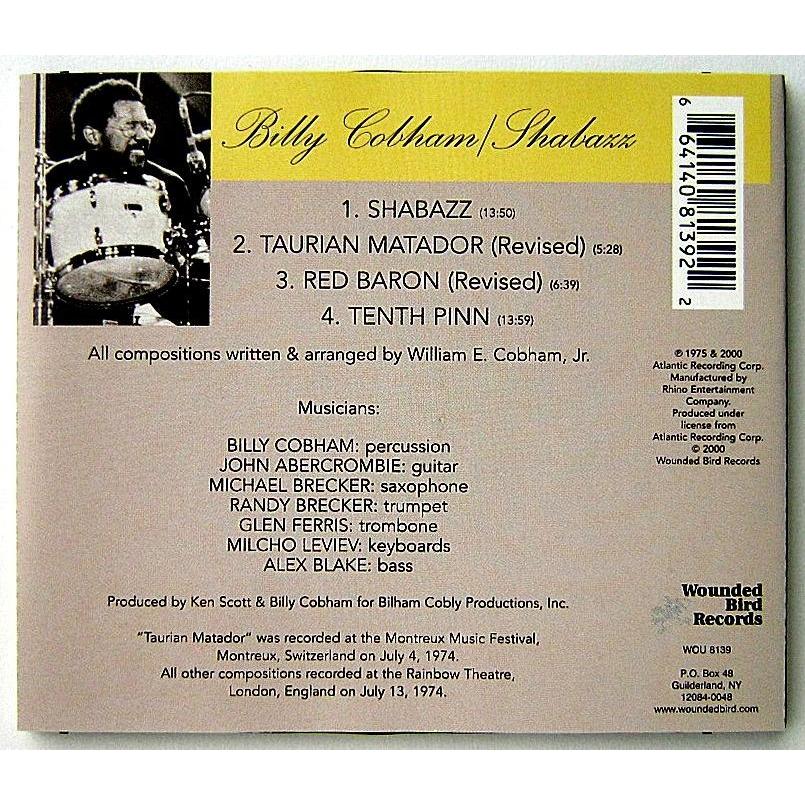 【中古】BILLY COBHAM ビリー・コブハム（ドラムス） ／ SHABAZZ〔輸入盤CD〕 : りずむぼっくす神戸元町店 - 通販 ...