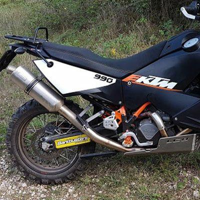KTM 950/990 アドベンチャー オーバルステンレス 2in1 フルエキゾーストマフラー MASS Exhaust : モトパーツ ...