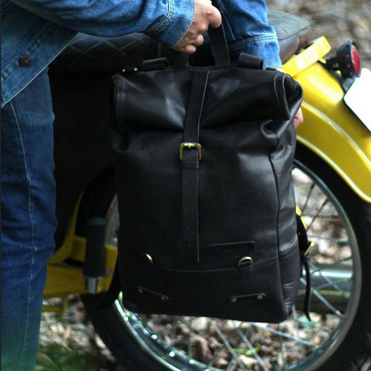 TRIP MACHINE(トリップマシン) バックパックパニア サドルバッグ レザー ブラック 汎用 : モトパーツ バイクカスタムパーツ 専門店 - 通販 - Yahoo!ショッピング