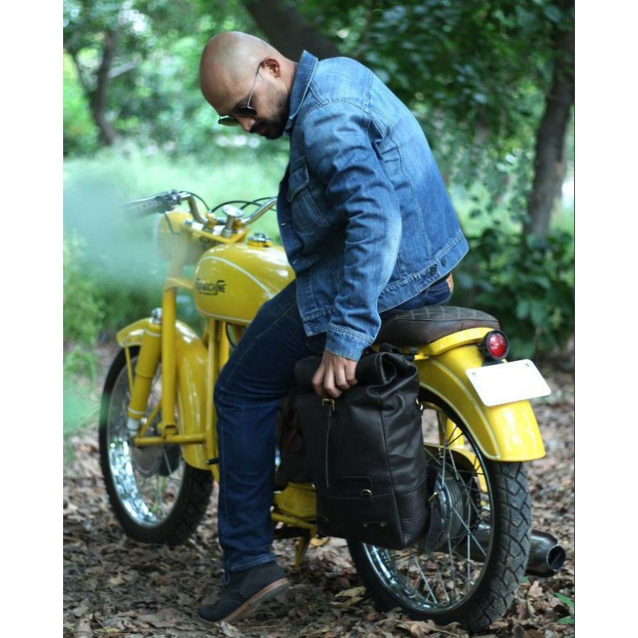 TRIP MACHINE(トリップマシン) バックパックパニア サドルバッグ レザー ブラック 汎用 : モトパーツ バイクカスタムパーツ 専門店 - 通販 - Yahoo!ショッピング