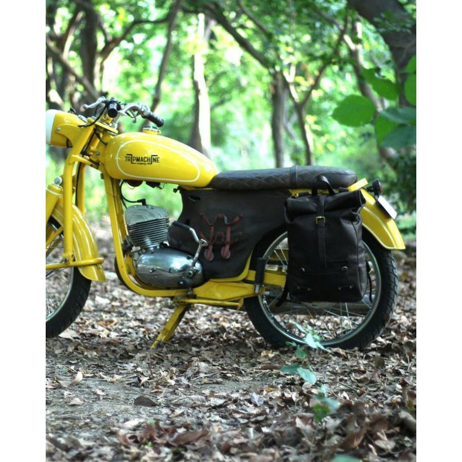 TRIP MACHINE(トリップマシン) バックパックパニア サドルバッグ レザー ブラック 汎用 : モトパーツ バイクカスタムパーツ 専門店 - 通販 - Yahoo!ショッピング