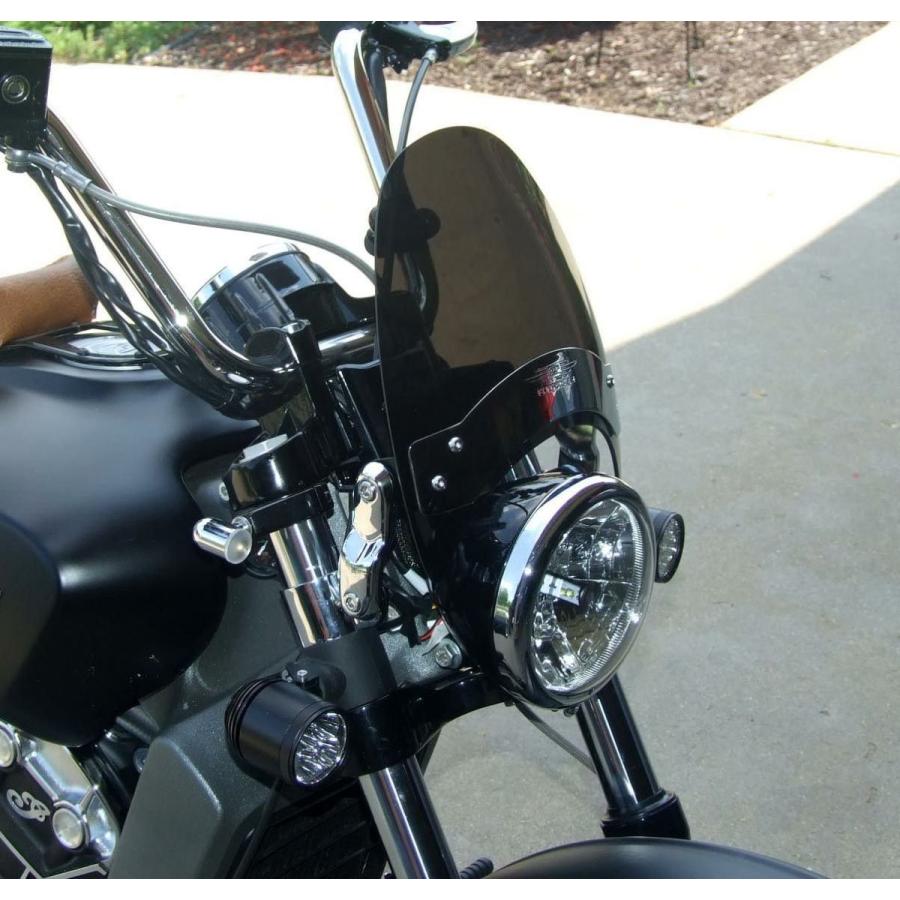 National Cycle Flyscreen ウィンドシールド ダークスクリーン/ブラックマウント KAWASAKI用 フォーク径43mm ...