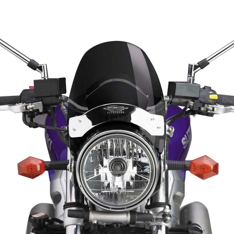 National Cycle Flyscreen ウィンドシールド ヘッドライトマウント ダークスモーク SUZUKI ヘッドライト左右で固定 ...
