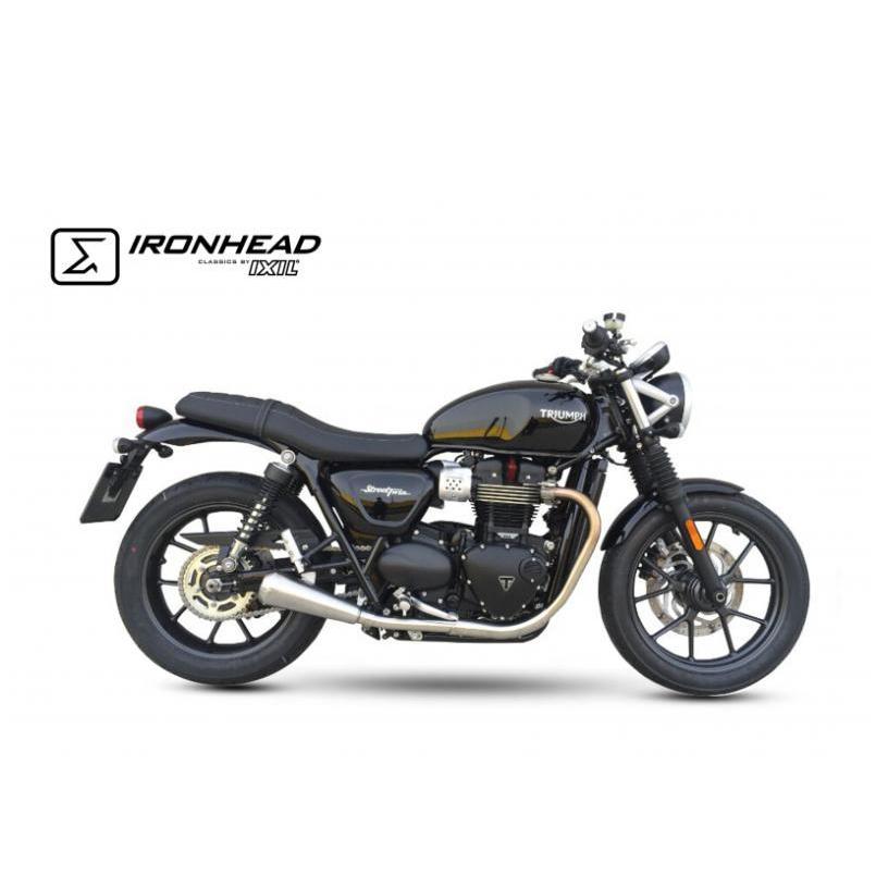 トライアンフ ストリートカップ/ストリートツイン 17- スリップオン マフラー シルバー イクシル : モトパーツ バイクカスタムパーツ ...