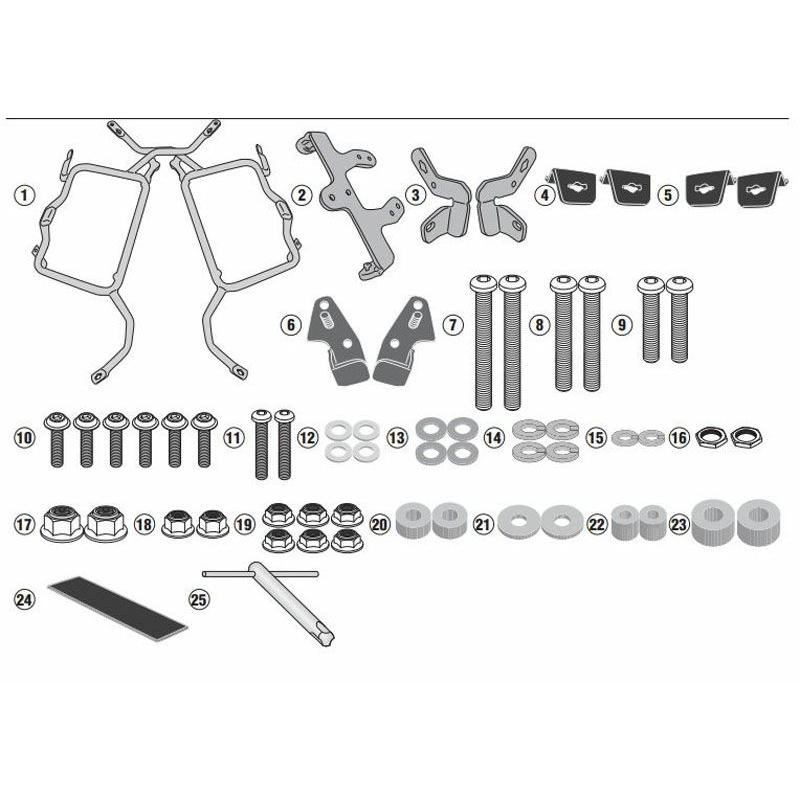 BMW F750GS/F800GS/F850GS/F900GS MONOKEY サイドケースホルダー クイックリリース GIVI : モト ...