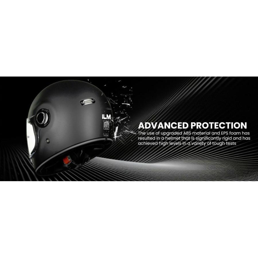 ILM フルフェイスヘルメット マットブラック レトロ ネオクラシック "Z503" : モトパーツ バイクカスタムパーツ 専門店 - 通販 - Yahoo!ショッピング