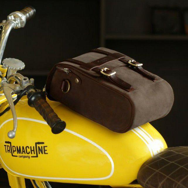 TRIP MACHINE(トリップマシン) タンク＆テールバッグ レザー タバコブラウン 汎用 : モトパーツ バイクカスタムパーツ 専門店 ...