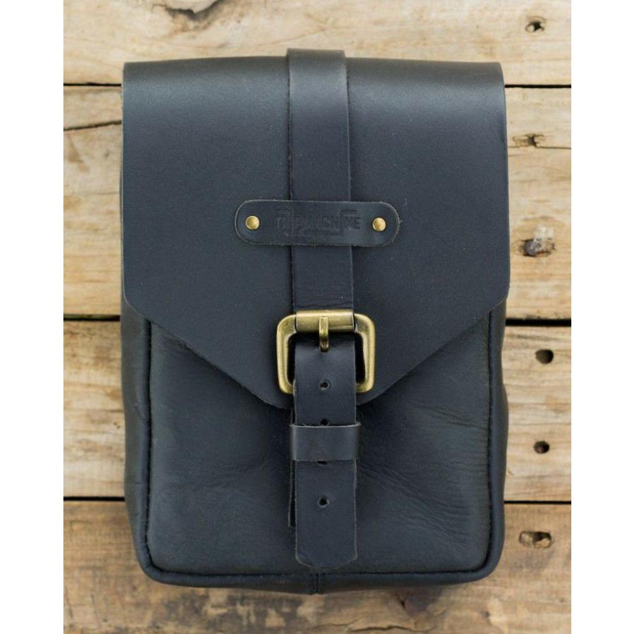 TRIP MACHINE(トリップマシン) タンクポーチ レザー ブラック 汎用 : モトパーツ バイクカスタムパーツ 専門店 - 通販 - Yahoo!ショッピング