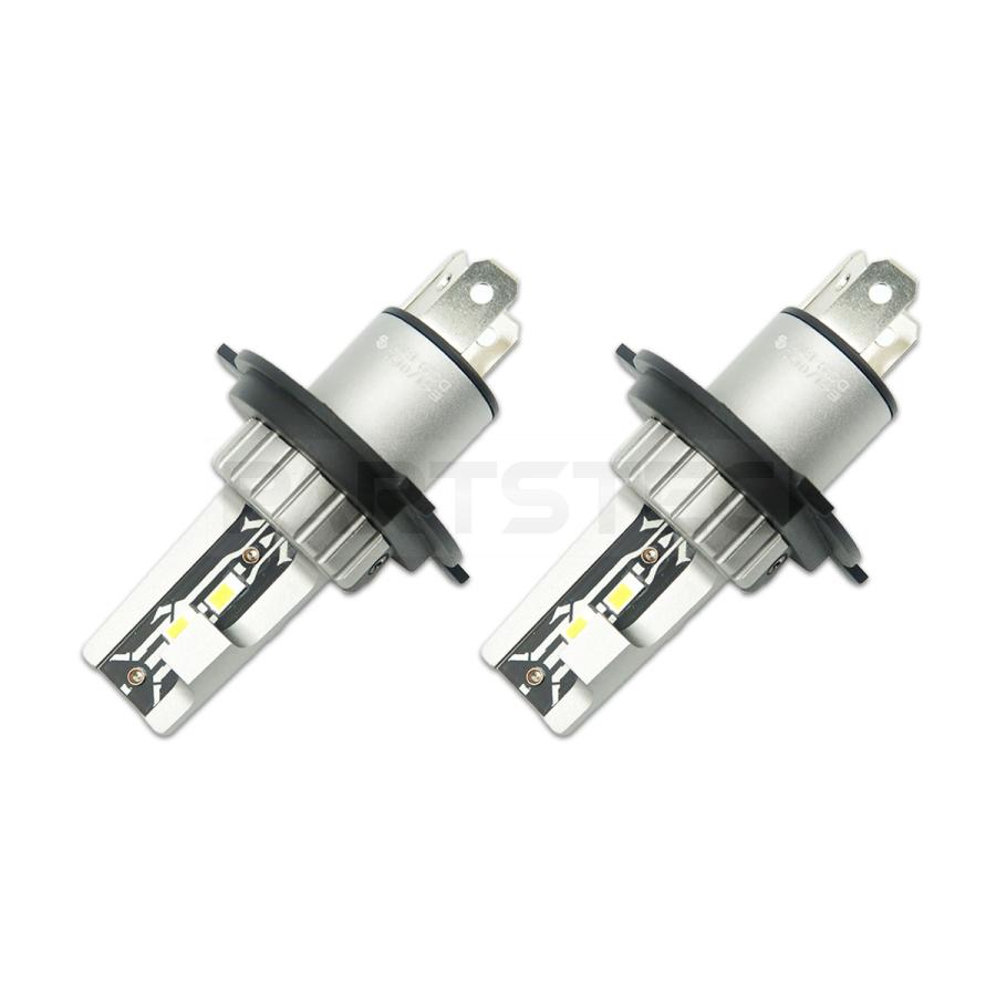 日産 ノート E11 E12 H4 LED ヘッドライト バルブ 2個 6000K ホワイト 白 Hi Lo 12V 純正交換 ショート ファンレス 車検対応 / 150-5 : MOTOR ...