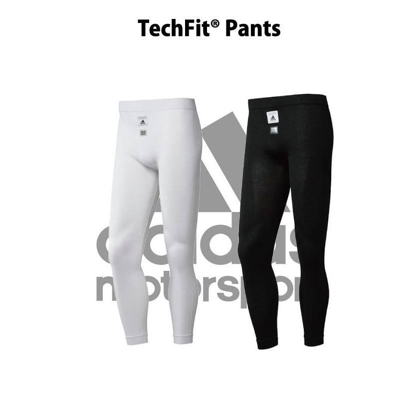 アディダス アンダーウェア 4輪用 ボトムス パンツ adidas motorsport TechFit Pants 白/黒 BLACK ...