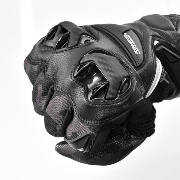 コミネ コミネ（KOMINE）GK-234 Protect Leather M-Gloves プロテクトレザー メッシュグローブ Neo Black Camo（ネオブラックカモ）06-234 ...