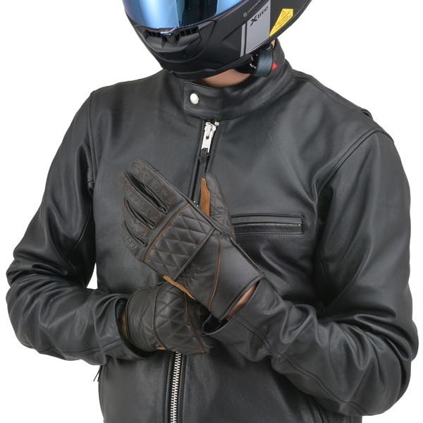 DAYTONA（バイク用品） デイトナ 22210 バイク用 グローブ XLサイズ ゴートスキン 防水 秋冬 本革 AWカフェレーサーグローブ HBG-059 ブラウン : 二輪用品店 ...