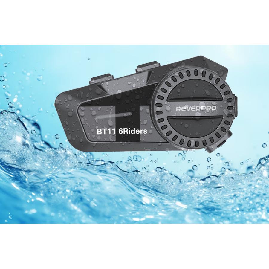 リヴェルプロ(REVERPRO) Bluetooth ブルートゥース インターコム バイク オートバイ用 インカム BT11 6人通話可能 音楽共有 他社インカム接続 FMラジオ塔載 : 二輪 ...