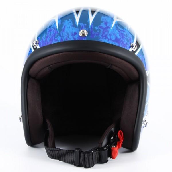 72JAM JET HELMET JJ-17 STING（ブルー） ブラックベース グロス仕上げ スモールジェットヘルメット : 二輪用品店 MOTOSTYLE - 通販 - Yahoo!ショッピング