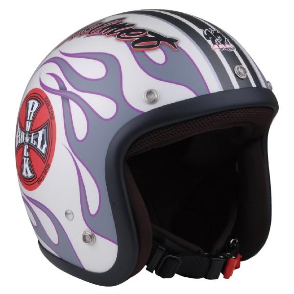 72JAM JET HELMET JJ-07M ROCK＆ROLL（ホワイト） MAT パールゴールドホワイトベース マット仕上げ スモールジェットヘルメット : 二輪用品店 ...
