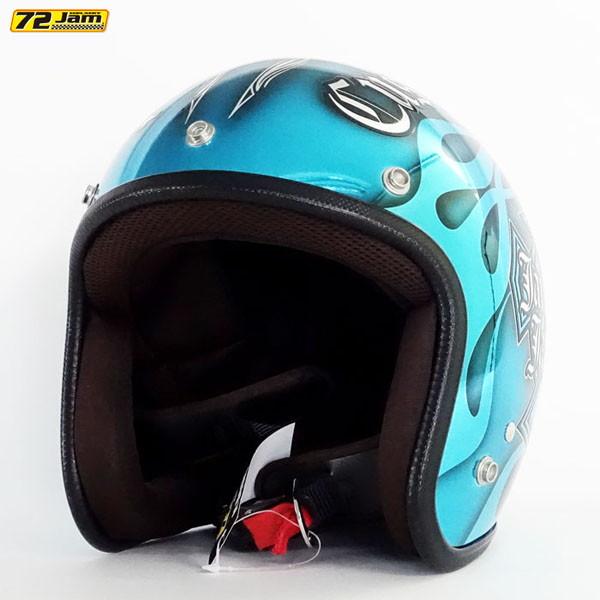 72JAM JET HELMET Helmet IP-1002 カスタム72JAM フレイムス Newクロス ブルー FREEサイズ(57-60cm未満) : 二輪用品店 MOTOSTYLE ...