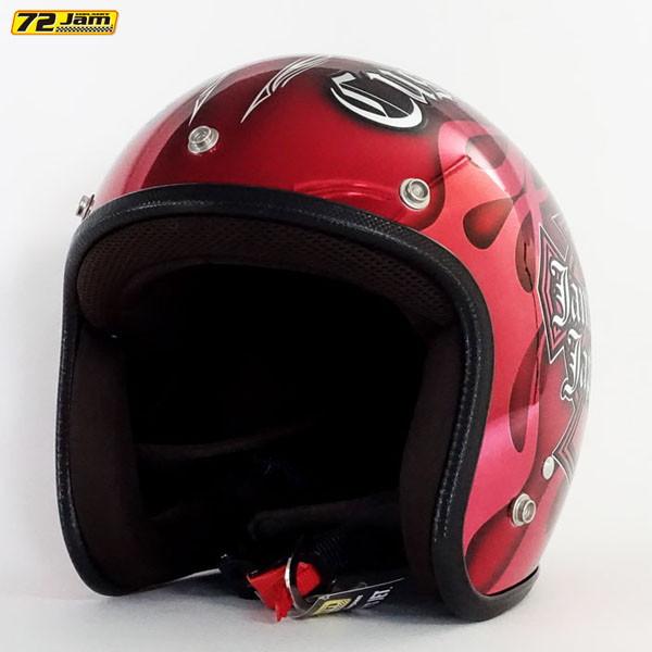 72JAM JET HELMET Helmet IP-1005 カスタム72JAM フレイムス Newクロス レッド Sサイズ(55-57cm未満) : 二輪用品店 MOTOSTYLE ...