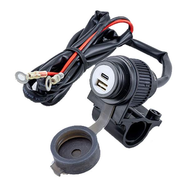 KIJIMA (キジマ) 304-6223 USBポートKIT USBA&タイプC ハンドルクランプQC/PD3.0 : 二輪用品店 ...