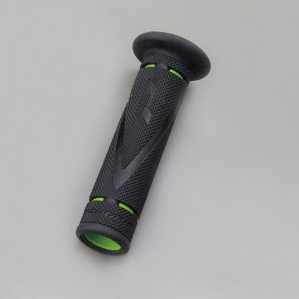 DAYTONA（バイク用品） PRO-GRIP スーパーバイクグリップ #838 ブラック/グリーン （エンド貫通／耐震GEL／122mm ...