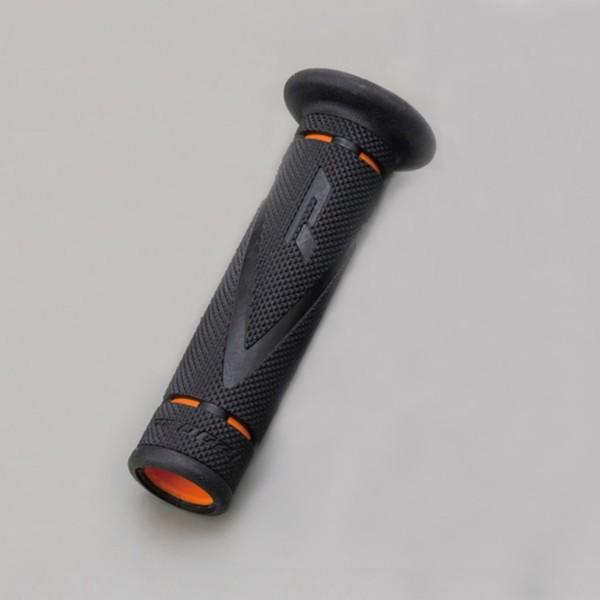 DAYTONA（バイク用品） PRO-GRIP スーパーバイクグリップ #838 オレンジ/ブラック （エンド貫通／耐震GEL／122mm ...