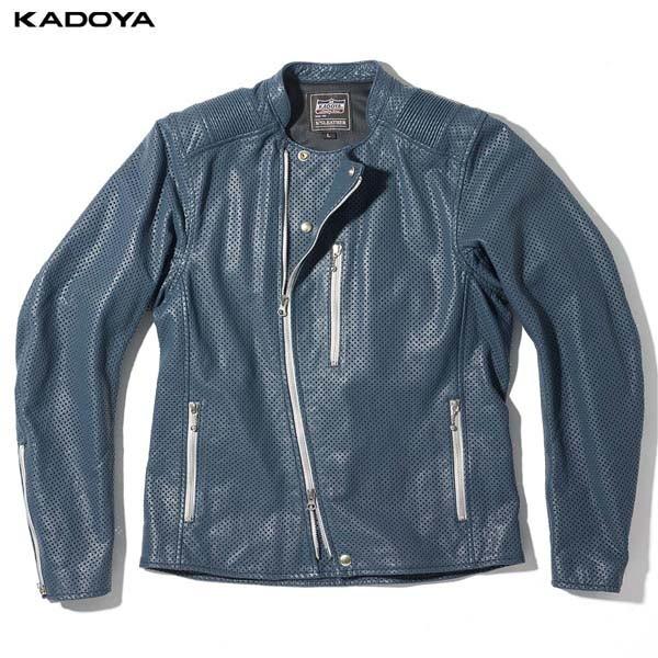 カドヤ カドヤ(KADOYA) K'S LEATHER (ケーズレザー) バイク用 レザージャケット ATLAS-PL (アトラス-PL) ブルーグレイ 1639 3-4L : 二輪用品店 ...