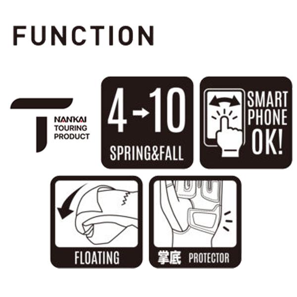 NANKAI NANKAI(ナンカイ) SDG-7080 アーバンライドグローブ ブラック : 二輪用品店 MOTOSTYLE - 通販 - Yahoo!ショッピング