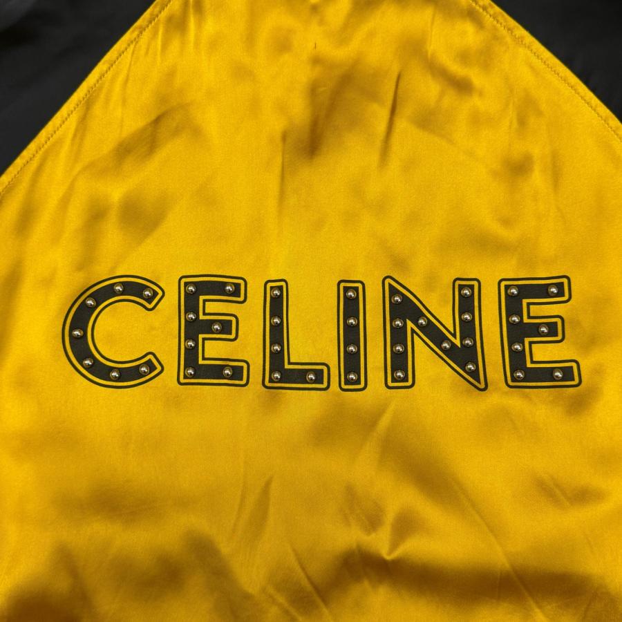 CELINE（セリーヌ） CELINE THE DANCING KID TEDDY JACKET レクタングルテディ スタッズ スカジャン ...