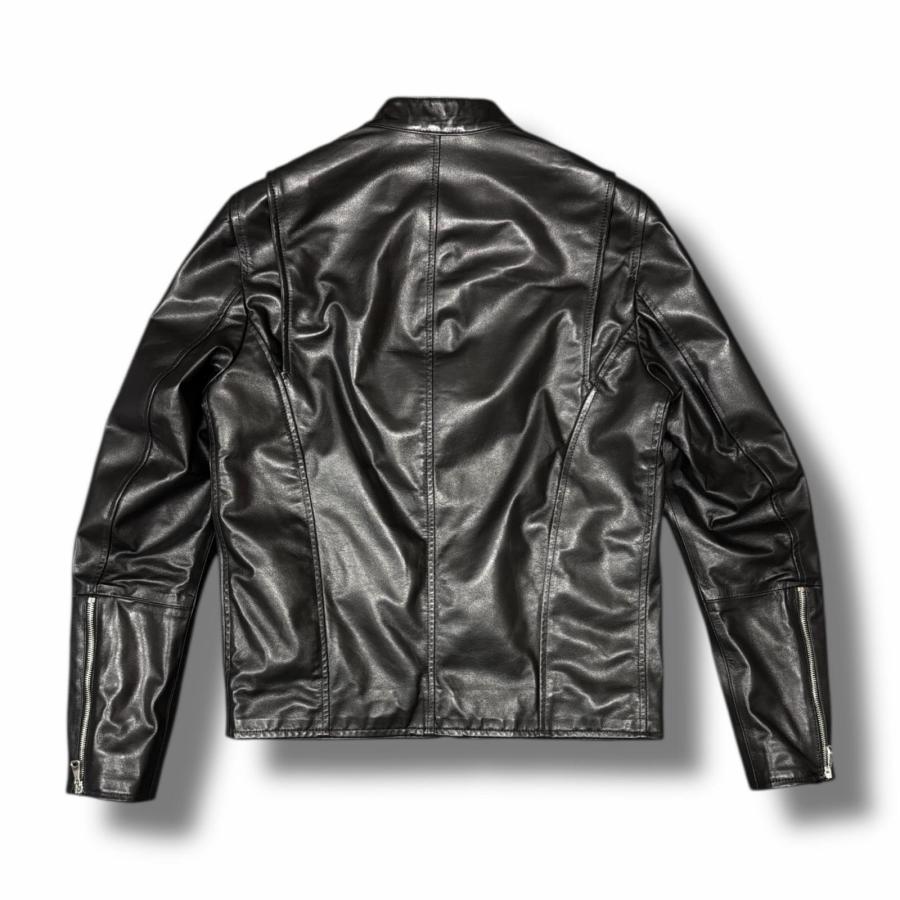 国内正規 未使用 EMMETI KELSO SP LAMB SKIN ケルソ ラムレザー シングル ライダースジャケット エンメティ 9603 ...