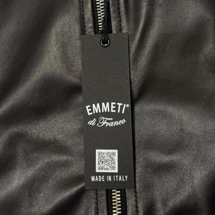 国内正規 未使用 EMMETI KELSO SP LAMB SKIN ケルソ ラムレザー シングル ライダースジャケット エンメティ 9603 ...