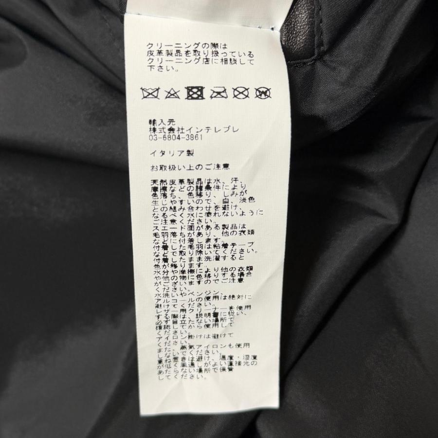 参考上代165000円 未使用 EMMETI KELSO NAPPA SILK レザージャケット シングルライダースジャケット エンメティ ...