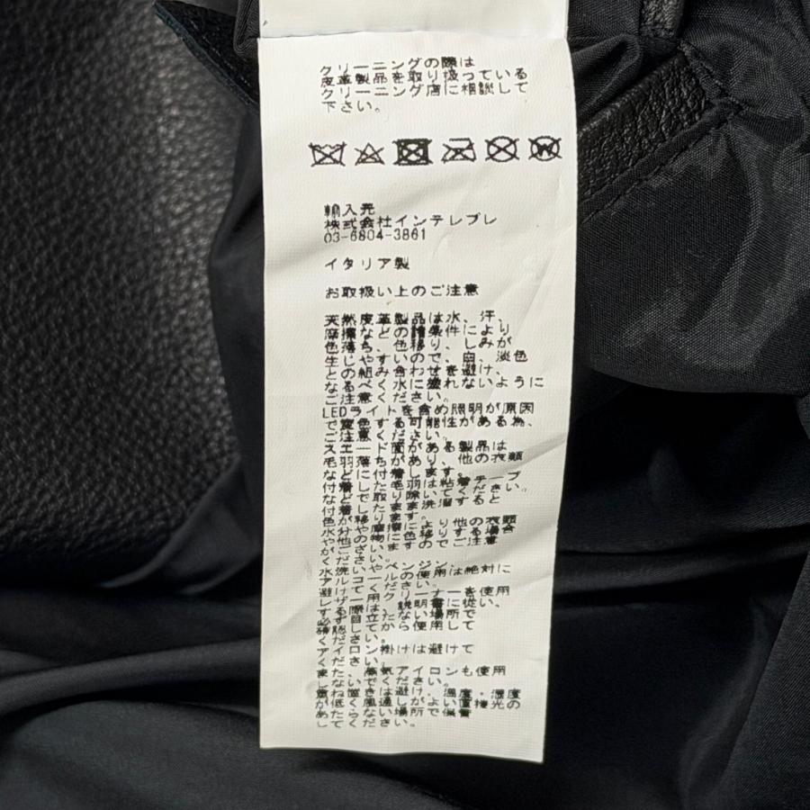 参考上代231000円 未使用 EMMETI KELSO SP CALF SKIN レザージャケット シングルライダース エンメティ 9312 ...