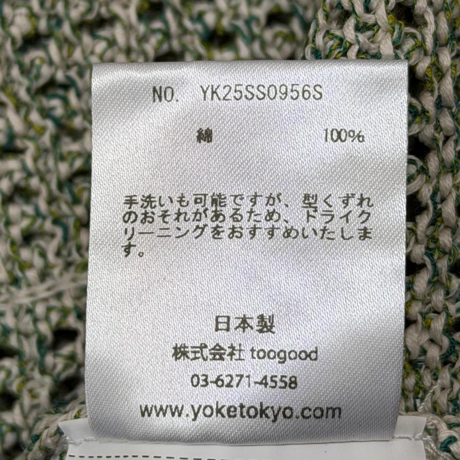 参考上代41800円 未使用 YOKE 25SS MESH KNITTED SHIRT CARDIGAN メッシュニット シャツカーディガン ...