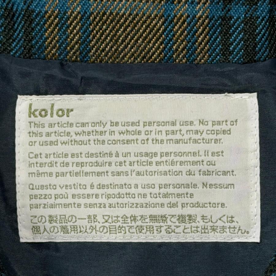 Color（カラー） kolor チェック シャツジャケット シャツ 24WCM-G16115S ブルー 2 （8224M） : MOTTO - 通販 - Yahoo!ショッピング