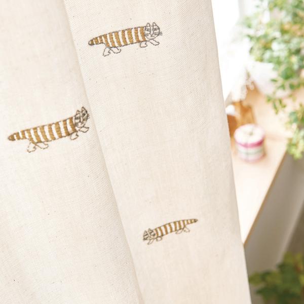 リサ・ラーソン オーダーカーテン 幅96cm 丈181cm〜202cm 刺繍のMIKEY（マイキー）K0213/K0214【店頭受取も可 吹田】 : nasuek0213ct200 : モット ...